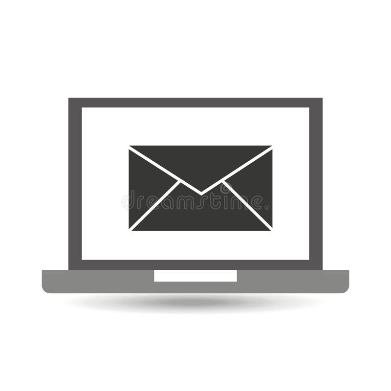 Laptop Technology Email Message Icon Graphic Stock Illustration ...