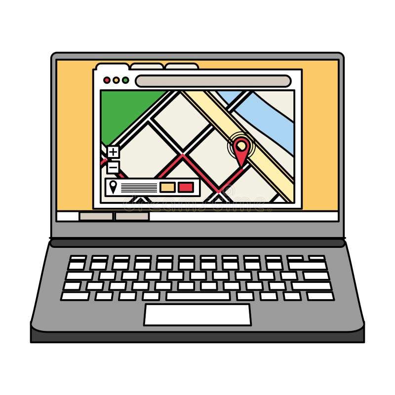 Laptop Technology Hardware Cartoon Stock Vector - Illustration of ...