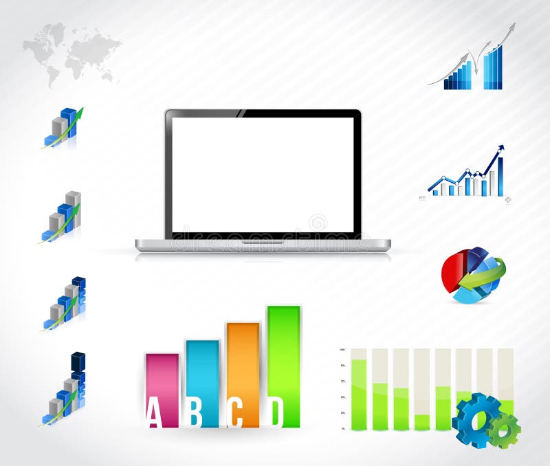 Laptop Technology Infographic Chart Stock Illustration - Illustration ...