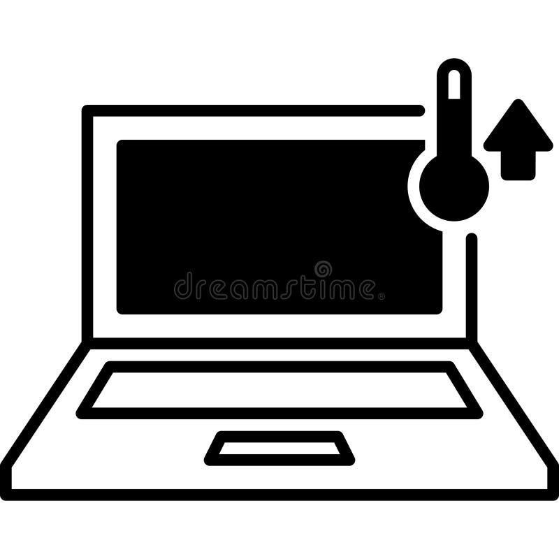 Laptop Temperature stock vector. Illustration of brand - 360616160