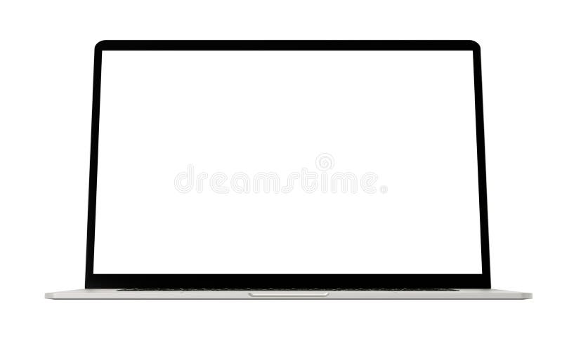 Laptop Template Isolated on White. Template, Mockup. Laptop Mockup with ...