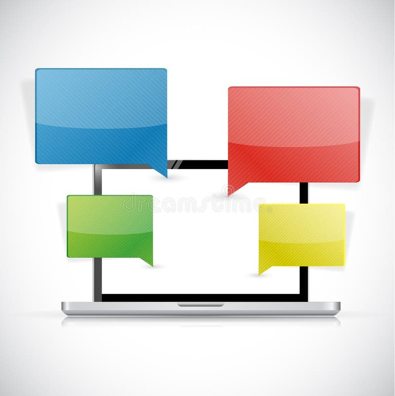 Text Message Communication Using a Smartphone. Stock Illustration ...