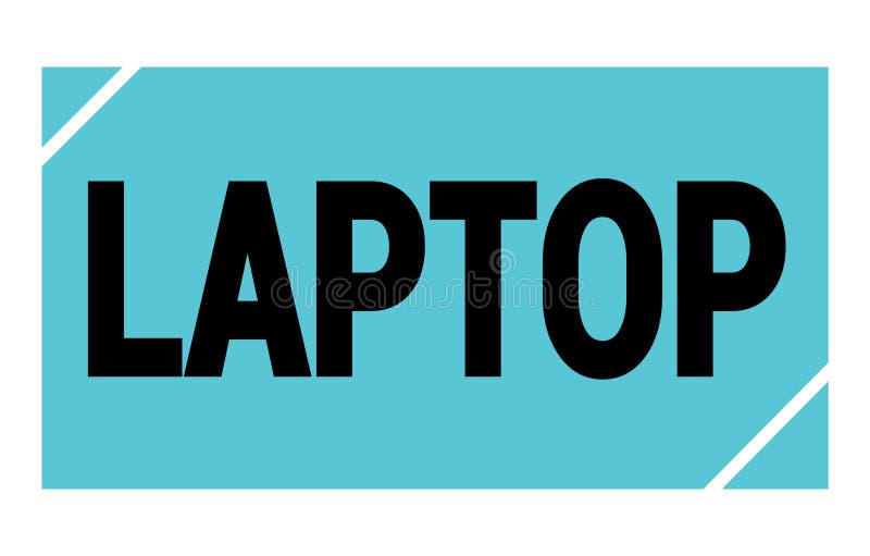 LAPTOP Text Written on Blue-black Stamp Sign Stock Illustration ...