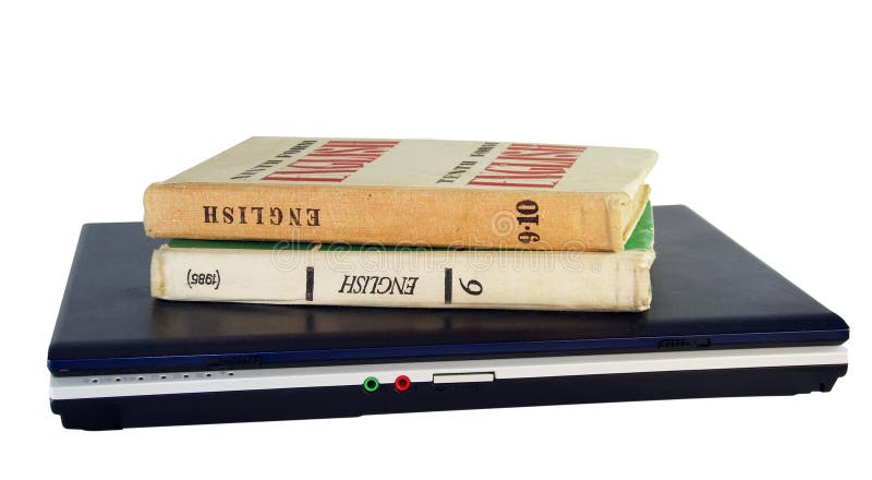 Laptop and textbook stock image. Image of animals, macro - 5624935