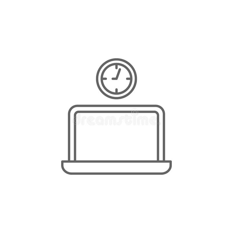 Laptop, Time Management Icon. Element of Time Management Icon Stock ...