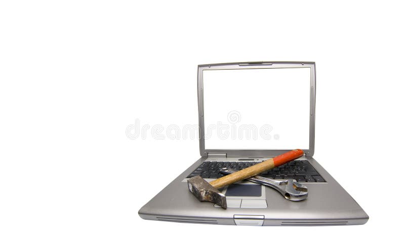 Laptop and tools stock image. Image of withe, technology - 8595399