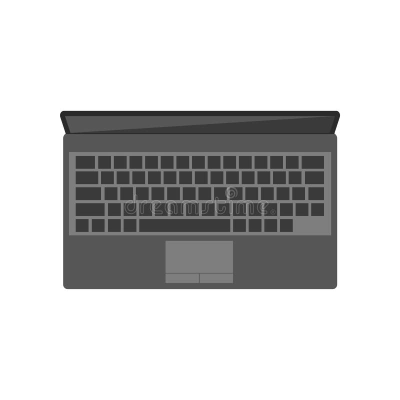 Laptop Top View stock vector. Illustration of design - 104228946