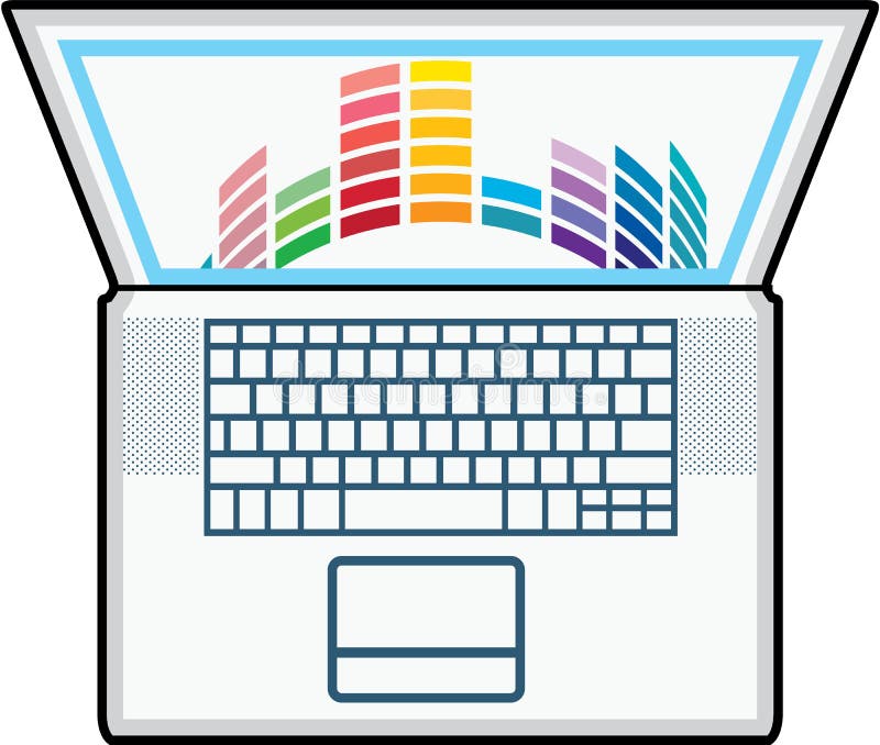 Laptop Top View Vector Graphic Stock Vector - Illustration of design ...