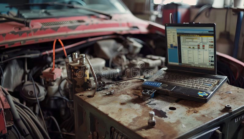 Laptop Torque Figures and Horsepower is the Engine of the Vehicle for Diagnostics and ...