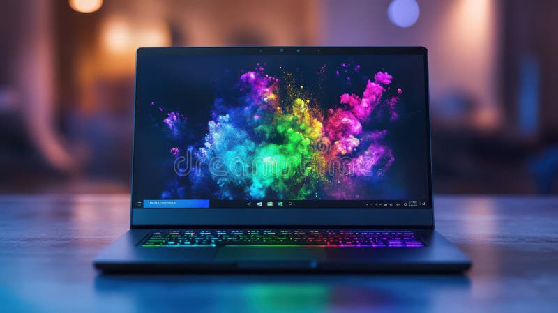 Laptop with Ultra-thin Bezels and High-resolution Display Showcasing a ...