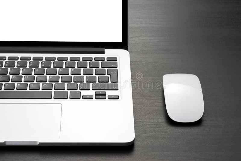 Laptop und Maus stockfoto. Bild von notizbuch, kommunikation - 71102016
