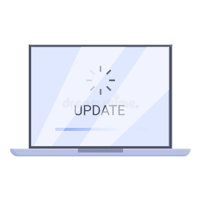 Laptop Updating System Software with Progress Bar Displayed Stock ...