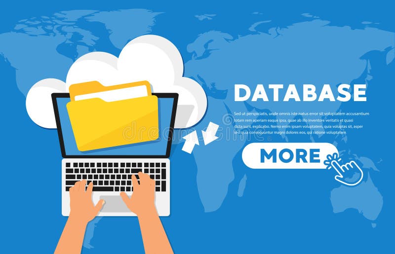 Laptop Uploads To Cloud Server, Data and Database Vector Icon Stock ...