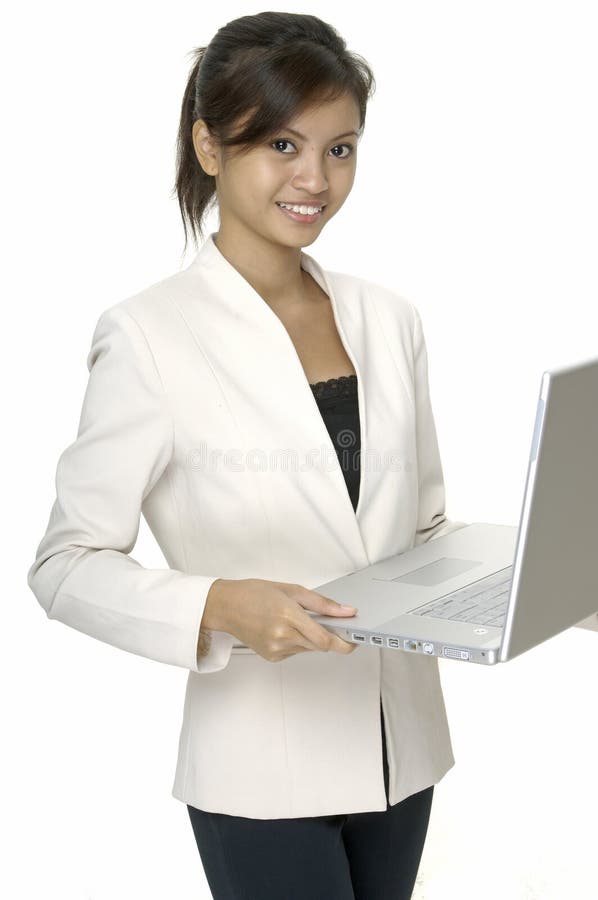 Laptop User stock photo. Image of mobile, person, brown - 115896