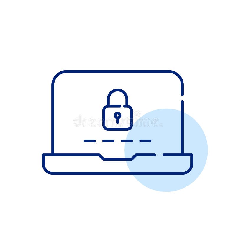 Laptop User Account Login. Lock and Password Stock Vector ...