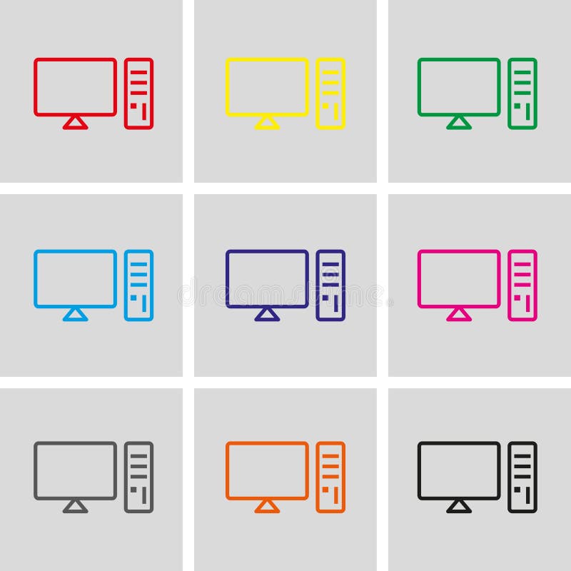 Laptop with User Icon in the Middle Vector Illustration Flat Design ...