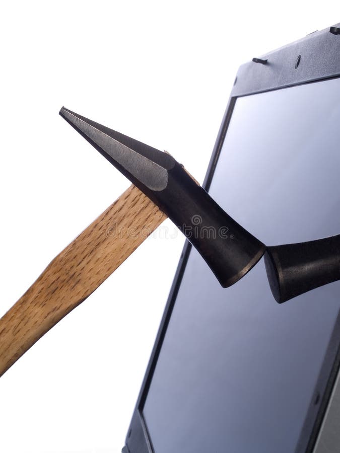 Hamer Het Brekende Laptop Computerscherm Picture. Image: 4632624