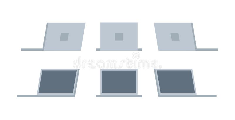 Laptop Vector Collection. Office Gadget Set. Notebook for Collage ...