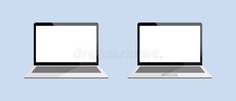 Laptop Vector Flat Icon. Mockup Laptop with Shadow, Vector Illustration ...
