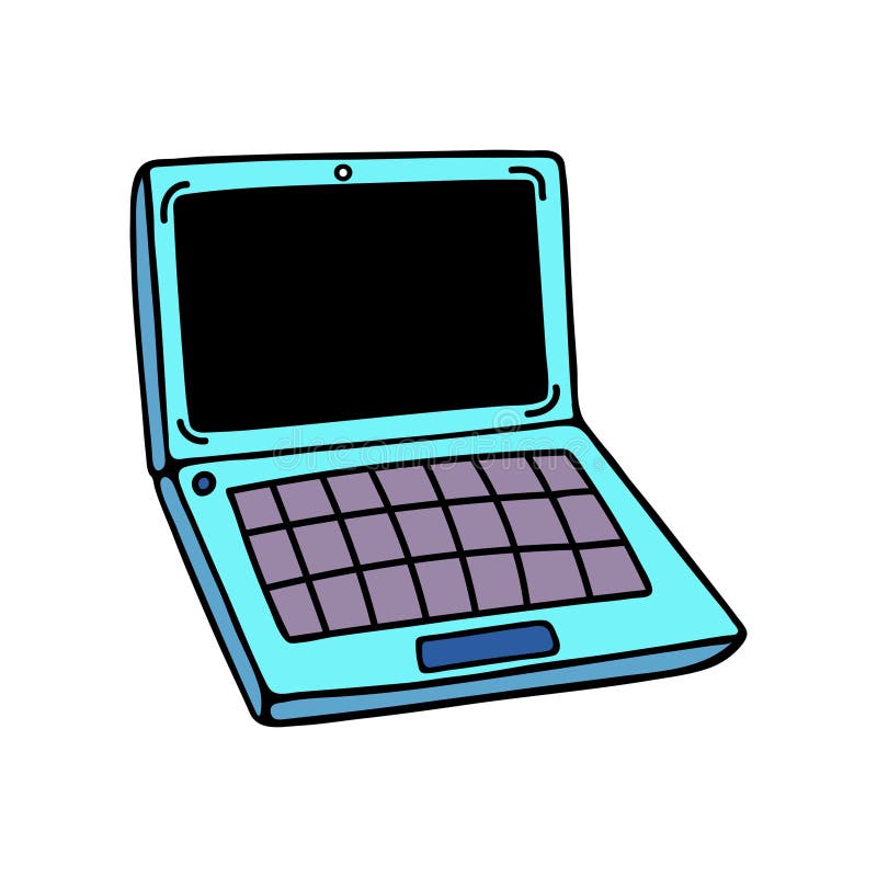Laptop Vector Icon. Bright Device for Games, Office. Open Wireless ...