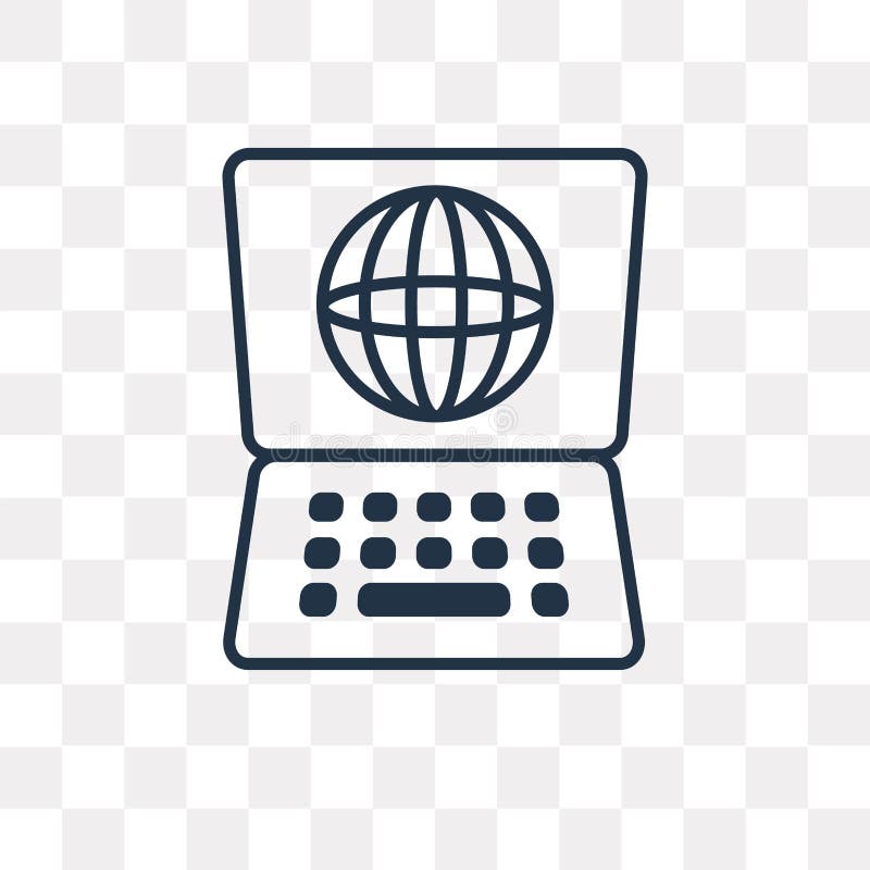 Laptop Vector Icon Isolated On Transparent Background, Laptop T Stock ...