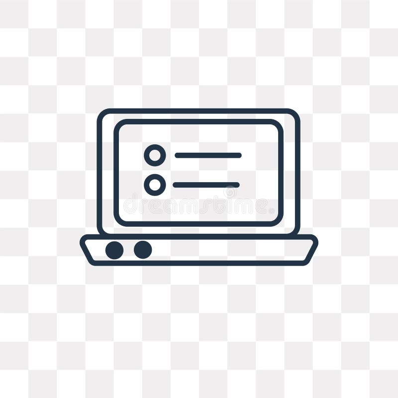 Laptop Vector Icon Isolated on Transparent Background, Laptop T Stock ...