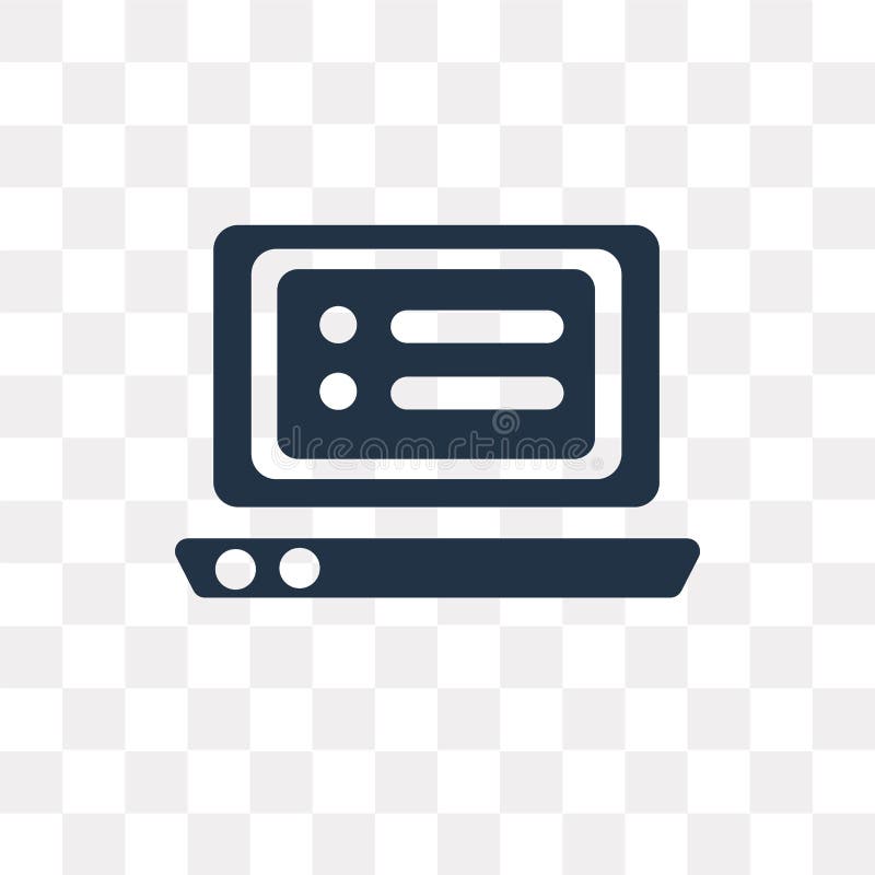 Laptop Vector Icon Isolated on Transparent Background, Laptop T Stock ...