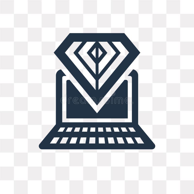 Laptop Vector Icon Isolated on Transparent Background, Linear La Stock ...