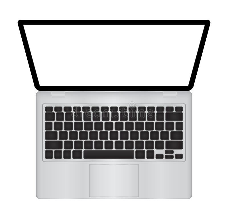 Laptop Vector Illustration with Blank Screen Isolated on White ...