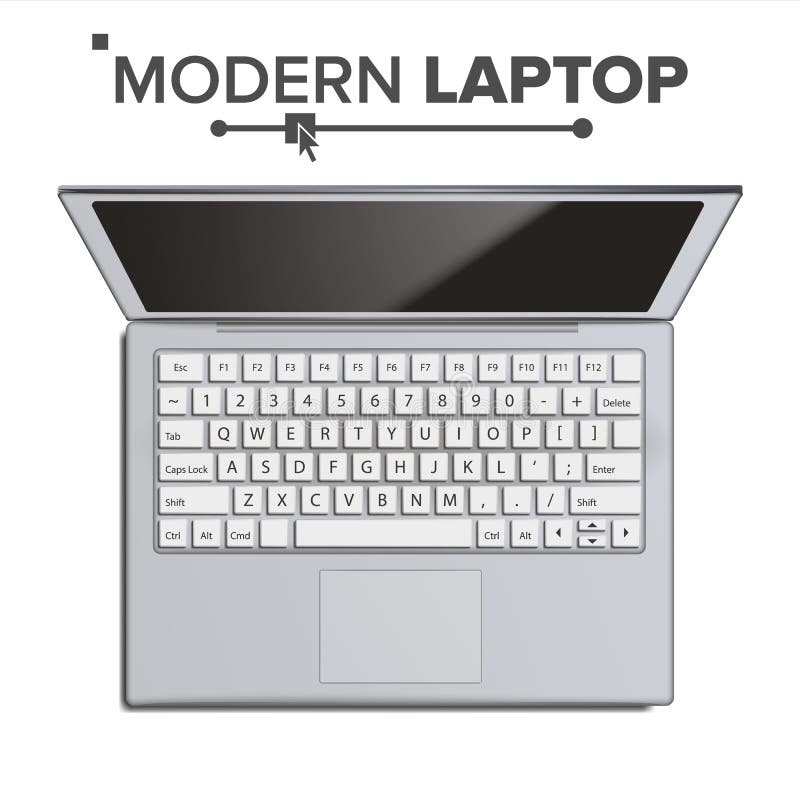 Laptop Vector. Realistic Modern Laptop. Top View. Isolated Illustration ... Laptop Vector. Realistic Modern Laptop. Top View. Isolated Illustration ...