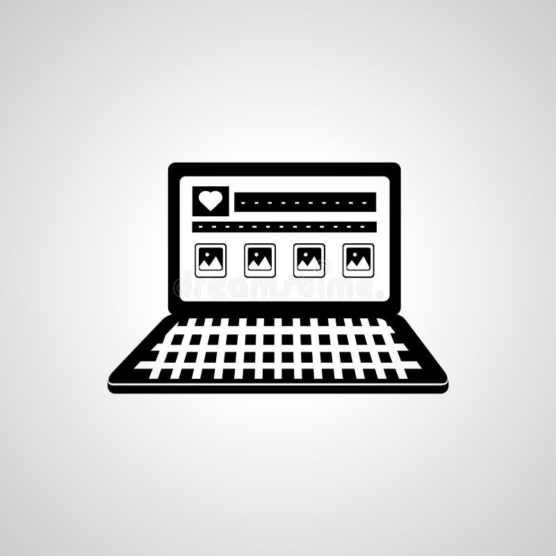 Laptop Simple Icon. Laptop Isolated Vector Icon Stock Illustration ...