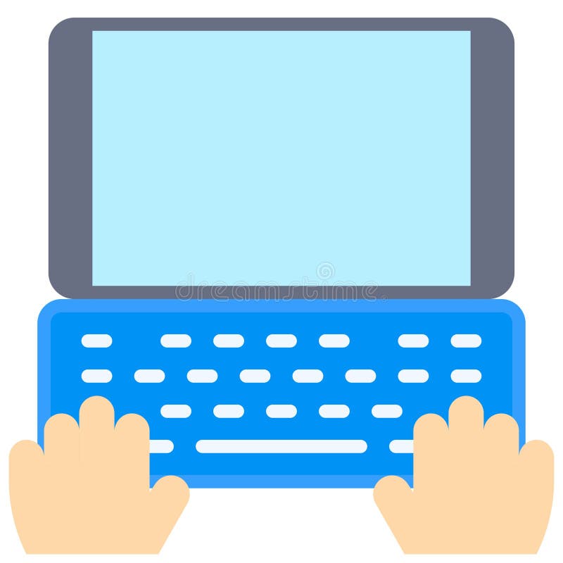 Laptop Vector, Telecommuting or Remote Work Icon Stock Vector ...