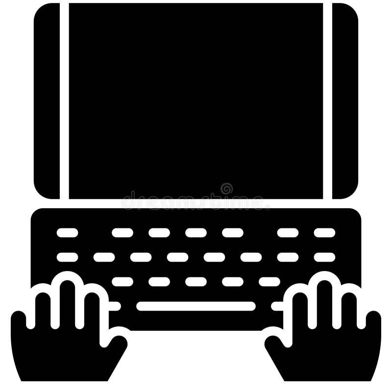 Laptop Vector, Telecommuting or Remote Work Icon Stock Vector ...