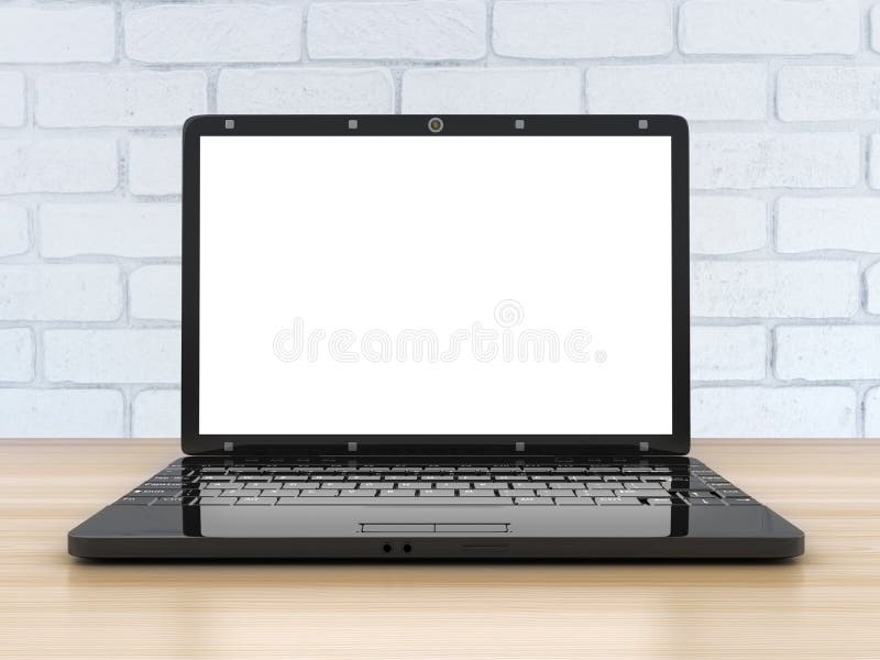 Laptop from top view stock vector. Illustration of laptop - 32024458