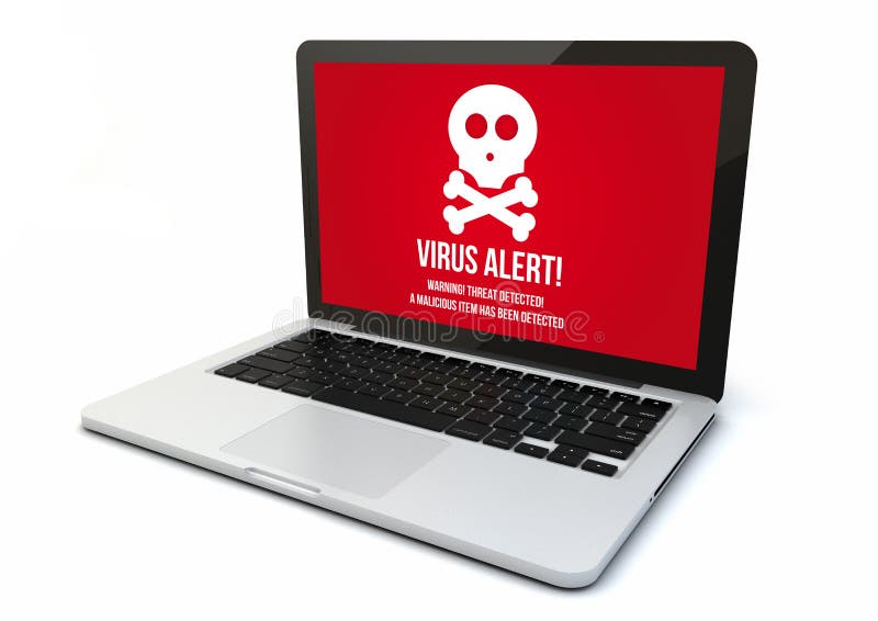 Laptop Virus Stock Illustration - Image: 59734343