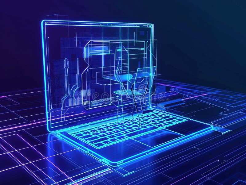 Laptop Visualization with Augmented Reality Transparent Laptop in ...