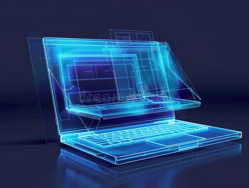 Laptop Visualization with Augmented Reality Transparent Laptop in ...