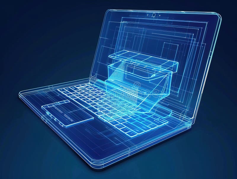 Laptop Visualization with Augmented Reality Transparent Laptop in ...