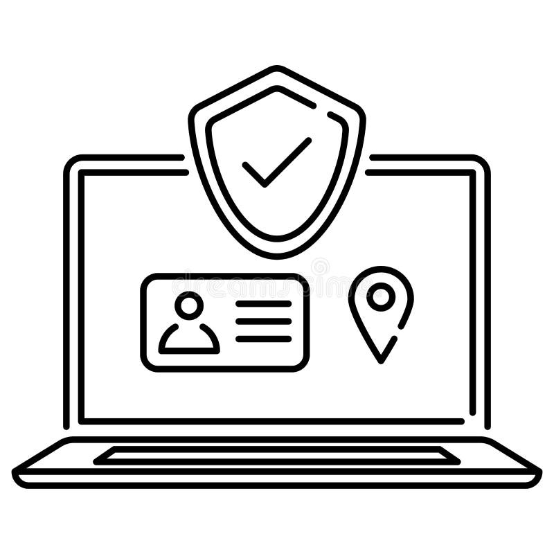 Laptop with VPN Connection Concept. Virtual Private Network Service ...