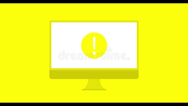 Laptop with a Warning Signal Icon Animation Stock Footage - Video of ...