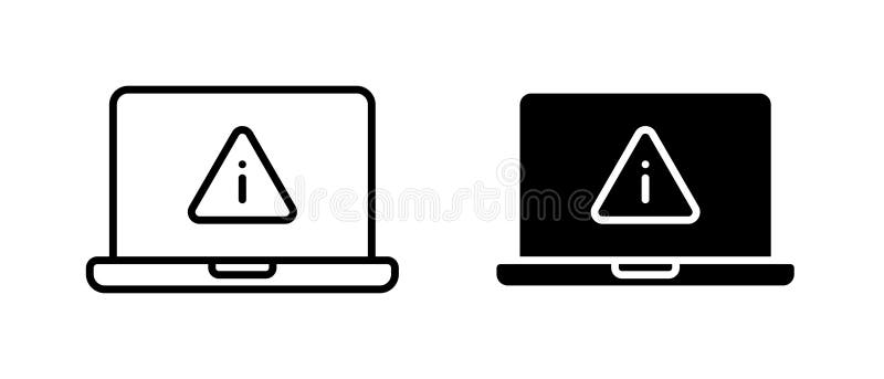 Laptop Screen Vector Icon. Password Protection Security Symbol Stock ...