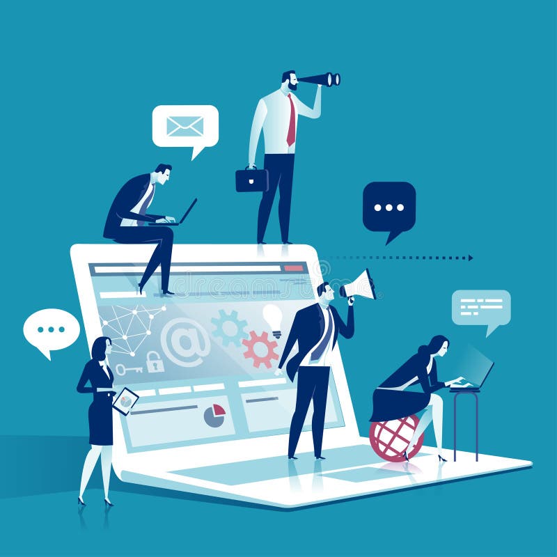 Creating Website and Optimalization Stock Vector - Illustration of ...