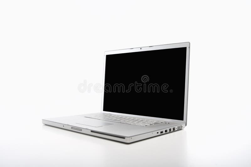 White Laptop Isolated with Clipping Path. Stock Image - Image of laptop ...