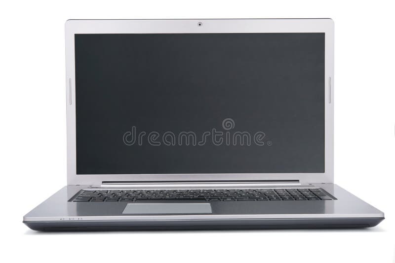 Laptop On White Background Stock Photo - Image of device, computer ...