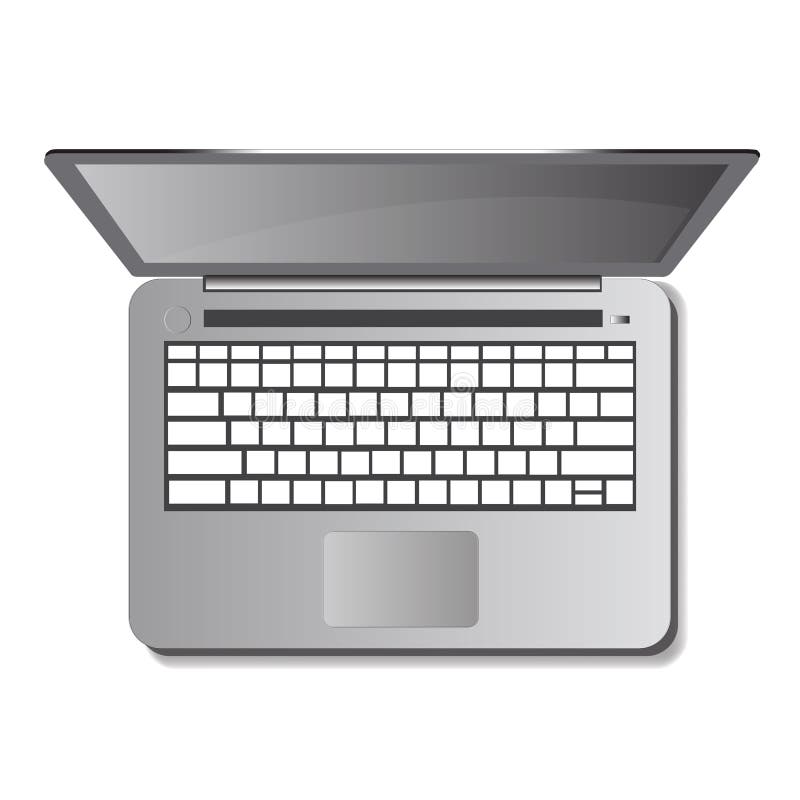 Laptop on White Background. Vector Illustration Stock Vector ...