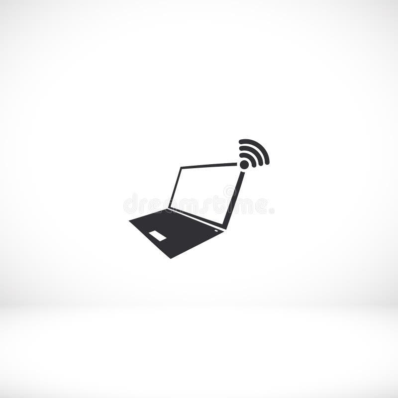 Laptop Wifi Icon Vector 10 Eps . Lorem Ipsum Flat Design Stock ...