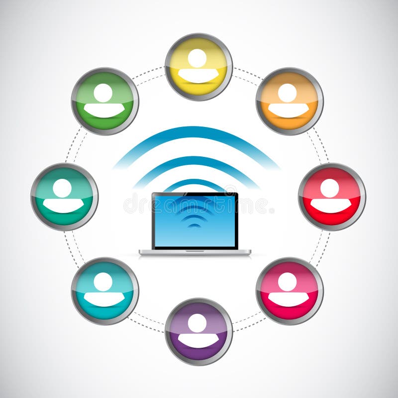 Wifi Laptop Connection Concept Illustration Stock Illustration ...