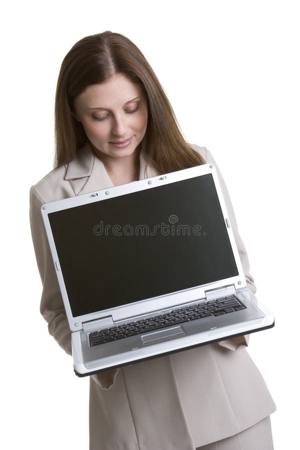 Laptop Woman stock photo. Image of isolated, blond, laptop - 3049350