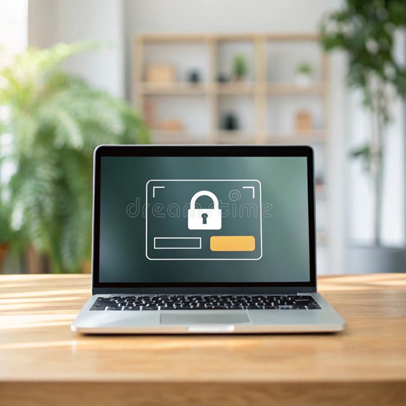 Digital Lock Icon and a Credit Card, Symbolizing Safe and Protected ...