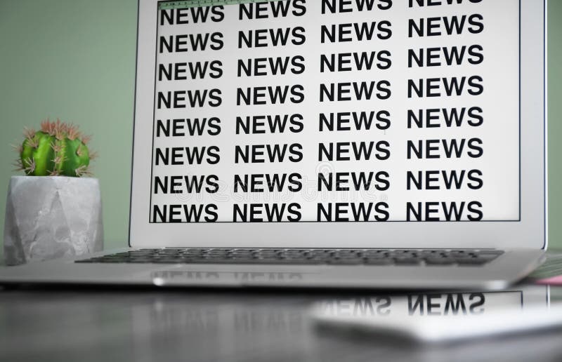 Words News on Digital Background Stock Photo - Image of connection ...